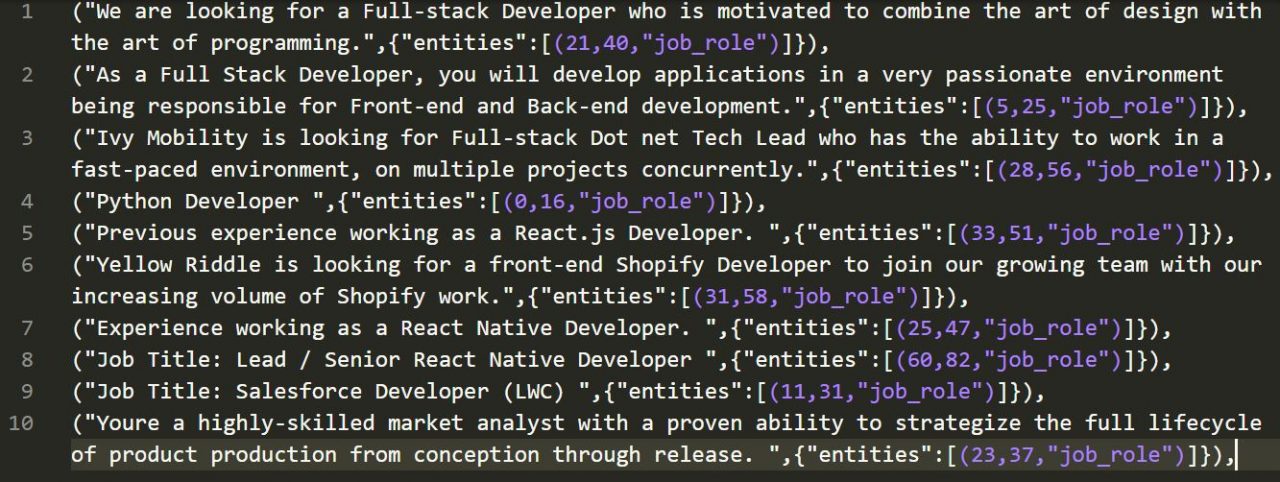 Build a Custom NER model using spaCy 3.0 - Turbolab Technologies